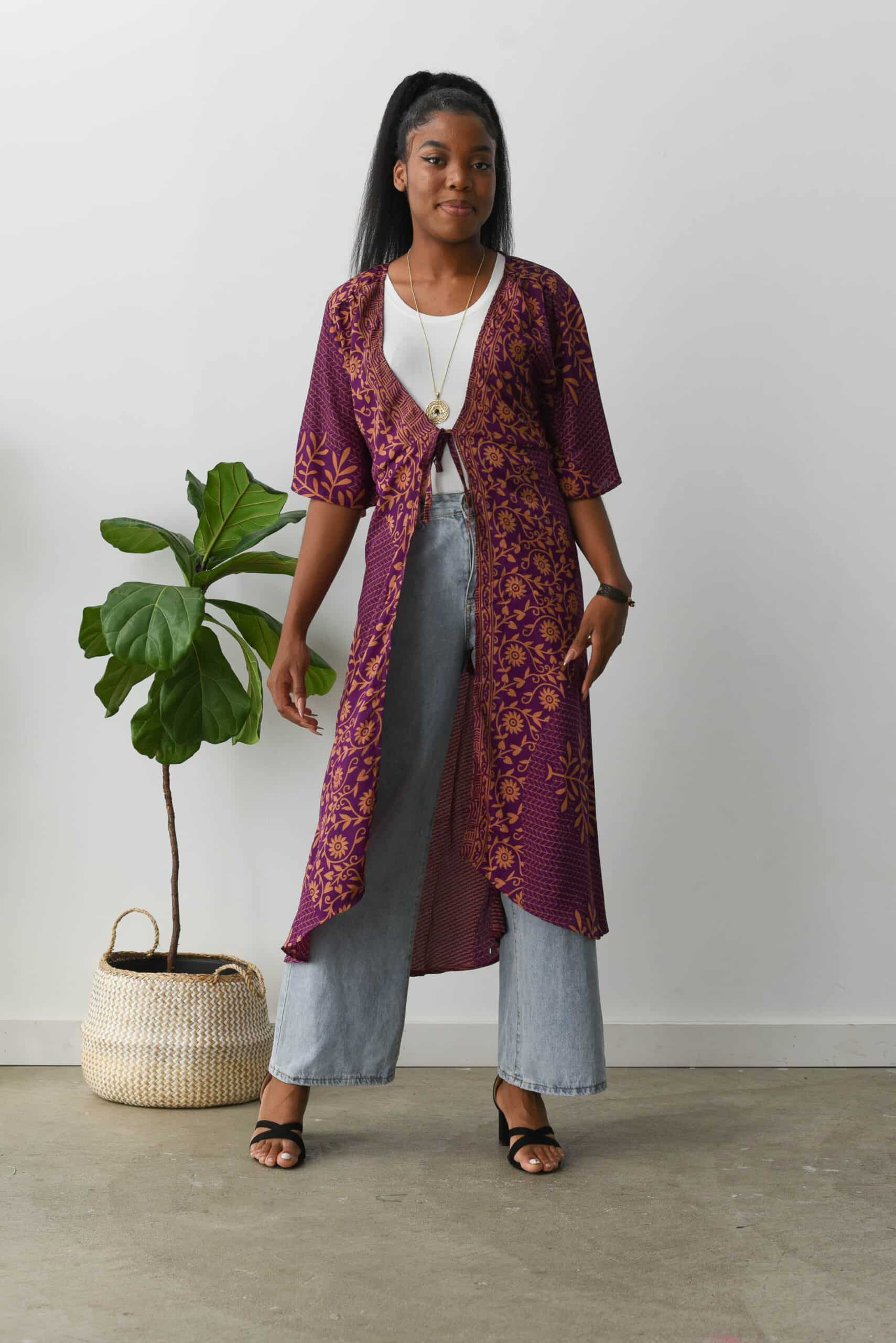 Silk Robe Dress #37 Size:S/M – Chai Fashions