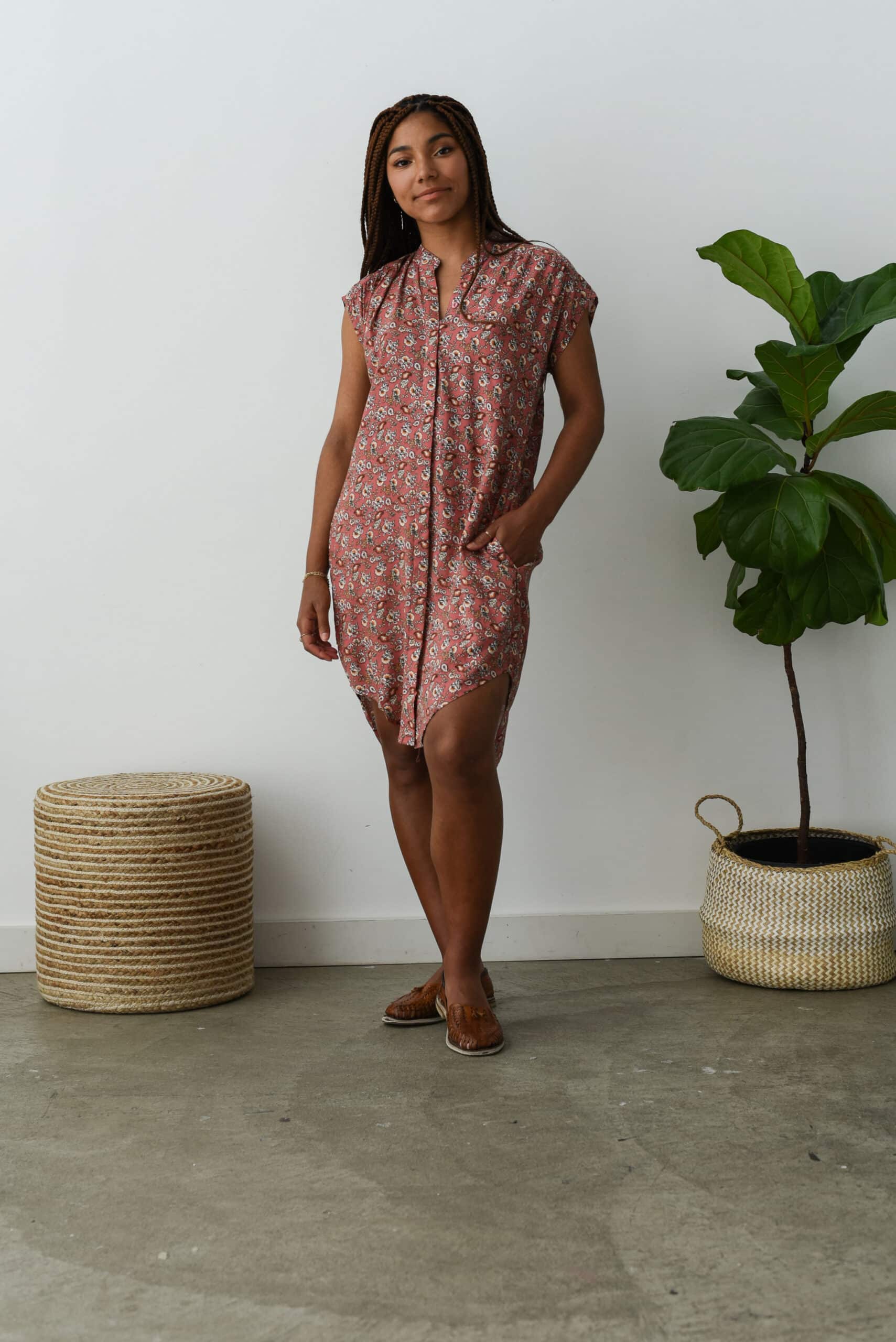 Gaby Dress- Pink Sun – Chai Fashions